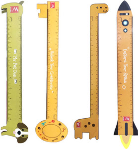 Flipkart.com | WISSEN WOODEN MDF LINERS/RULERS in Shape of Dog, Giraffe ...