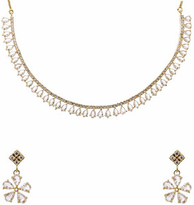 SRJ Metal White Jewellery Set Price in India - Buy SRJ Metal White ...