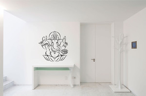 rawpockets 55 cm 'Lord Ganesha' Wall Stickers (PVC Vinyl,Multicolour ...
