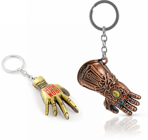 Three Shades Thanos Gauntlet Key Chain & Iron Man Hand Keychain Key ...