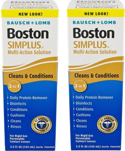 BAUSH & LOMB BOSTON-SIMPLUS(PACK OF 2) MULTI ACTION SOLUTION FOR RIGID ...