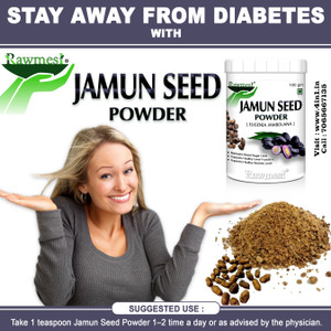 Rawmest Pure Ayurvadic Jamun Seed Powder (Eugenia Jambolana) Price in ...