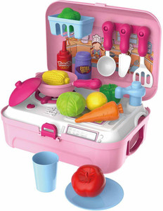 TOYSHINE Kitchen Set Backpack Toy, Kitchen Play Set Cooking Set ...
