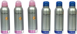 RASASI EMOTION 3 HOMME 3 FEMME (PACK OF 6) Body Spray - For Men - Price ...