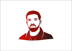 Impression Wall 56 cm Drake Wall Sticker ( Cover Area :- 22 X 19 inch ...