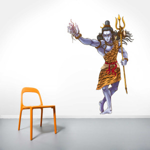 Impression Wall 51 cm Shiv Shankar Wall Sticker ( Cover Area :- 51 X 71 ...