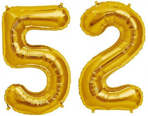 Flipkart.com | Utkarsh Solid Golden Color ( Number 52 ) 3d Foil Letter ...