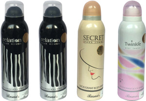 RASASI 2 RELATION HOMME, 1 SECRET FEMME, 1 TWINKLE Body Spray - For Men ...