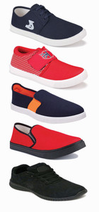World Wear Footwear Combo Pack of 5 Casual Loafer Sneakers Shoes ...