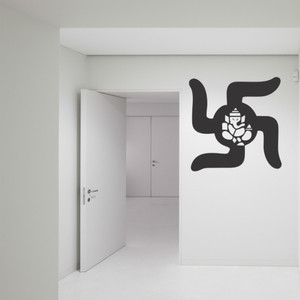 Wall Kriti 55 cm Swastic Ganesha Vinyl Non-Reusable Sticker Price in ...