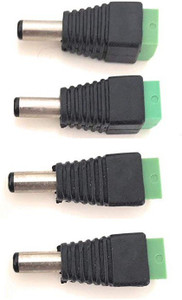 GIPTIP 4PC Dc Connectors Screw Type (Green) For CCTV Camera DC ...