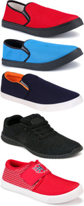 World Wear Footwear Combo Pack of 5 Casual Loafer Sneakers Shoes ...
