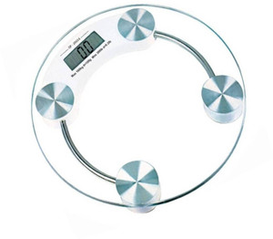 Qoibito Personal Weight Machine Digital Thick Round Transparent Glass ...