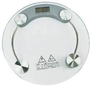 Qoibito Personal Weight Machine Digital Thick Round Transparent Glass ...