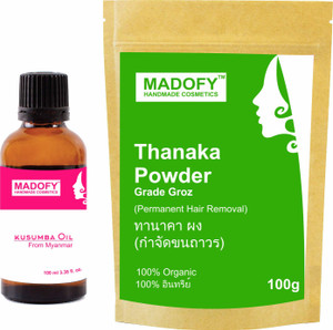 MADOFY Grade Groz Thanaka Powder 100gm and Kusumba Oil 100 ml Price in ...