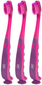 MeeMee Infant to Toddler Toothbrush (Pink/Purple)Pack of 3 Soft ...