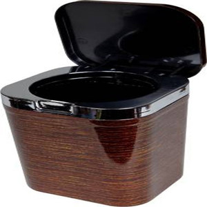 BIEBER Kitchen Plastic Glossy Finish Table Dustbin with Lid (10x10x6 cm ...