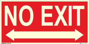 Safety World Both Side No Exit Arrow - 12" X 6" Emergency Sign Price in ...