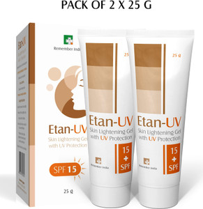 Etan-UV Fairness Cream Gel with 15+ SPF UV Protection - Dark Spot ...