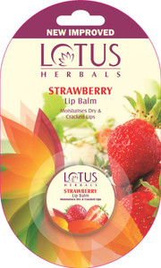LOTUS HERBALS Herbals Strawberry Lip Balm 5 gm Pack of 2 Stawberry ...