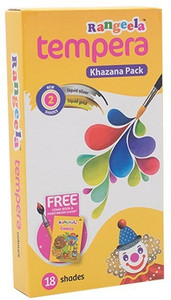 Rangeela Tempera of 18 colour shades, Comic, Brush - Tempera of 18 ...