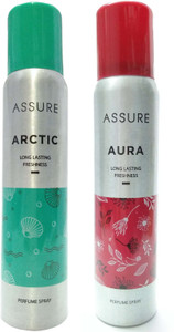 ASSURE ARCTIC & AURA Long Lasting Freshness Perfume Spray 200ml ...