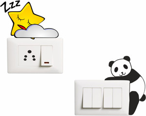 Sticker Hub 13 cm Switch Board Sticker -Decorative Sleeping Star and a ...