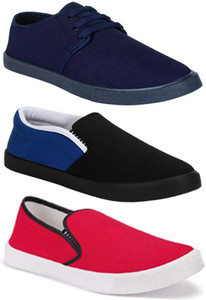 Axter Combo Pack of 3 shoes Canvas Shoes For Men - Buy Axter Combo Pack ...