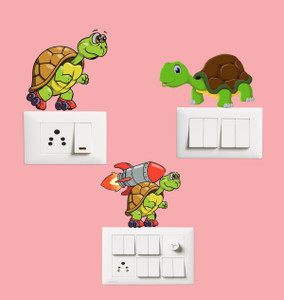 DECOR KAFE 10 cm Switch Board Sticker - Funny Tortoise Wall - Switch ...