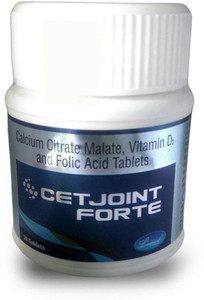 Leeford Cetjoint Forte With Calcium Citrate Malate, Vit.D3 & Folic Acid ...