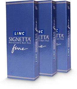 Linc Signetta Fine 0.7mm Retractable Ball Pens Wallet Pack | Fast ...
