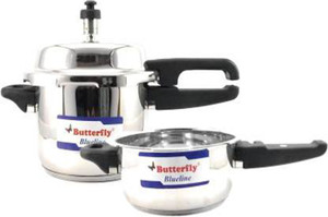 Butterfly 5 L Outer Lid Induction Bottom Pressure Cooker & Pressure Pan ...