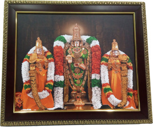 C.K.Handicrafts Lord Venkateswara with Sri devi and Bhoo Devi Pigment ...