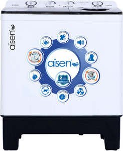 AISEN 8.5 kg Semi Automatic Top Load Washing Machine Black, White Price ...
