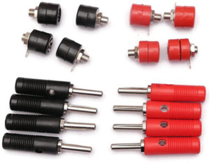 Electronic Spices Connectors 4mm Audio Speaker Wire Cable Banana Plugs ...