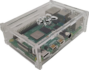 RPI SHOP RASPBERRY PI 4B ACRYLIC CASE Educational Electronic Hobby Kit ...