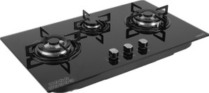 Cata CI 712 75 cm 3 Brass Burner Cooktop, built in hob Glass Automatic ...