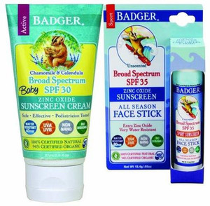 Badger Sunscreen - SPF 50 Baby Sunscreen Spf 30+ And Face Stick - Price ...