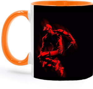 Ashvah Daredevil Superhero -2618 Orange Ceramic Coffee Mug Price in ...