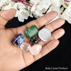 CRYSTU Anger Control Crystal Tumble Stone Kit For Reiki Healing ...