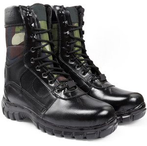 PARA TROOPS PARA TROOPS Mens Black Genuine Leather Commando Boot Shoes ...