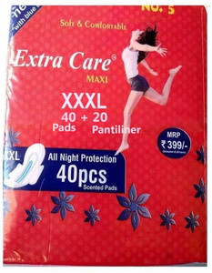 Extra Care DAYS XXL Sanitary Pads Pack 40 pad + 20 Pantiliner Sanitary ...