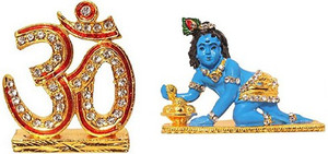 9facts Set of 2 Lord Shiva Symbol OM Sign Idol & God makhan chor ...
