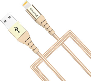 COCONUT Lightning Cable 1 m C01_Gold - COCONUT : Flipkart.com