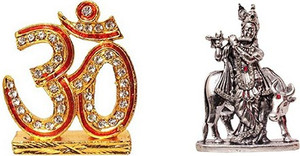 9facts Set of 2 Lord Shiva Symbol OM Sign Idol & God makhan chor ...