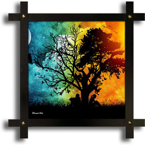 Poster N Frames Cross Wooden Frame Hand-Crafted with photo of landscape ...
