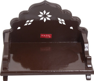 HAZEL Polished Small Sinhasan For Pooja Murti, 9 Inch Solid Wood Home ...