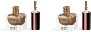 COLORBAR Chrome Lust Nail Golden Chrome Glossy Pack of 2 - (24ml ...