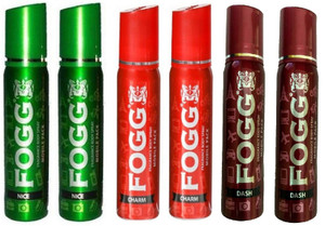 FOGG Nice,Charm,Dash Mobile Pack Pocket Deo (25ml x 6) Deodorant Spray ...