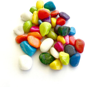 black paper Multi-colored Pebbles/gravels/stone 400 Gram Polished Round ...